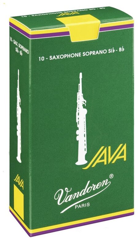 SR3025 JAVA Трости для саксофона Сопрано №2,5 (10шт) Vandoren — фото 1