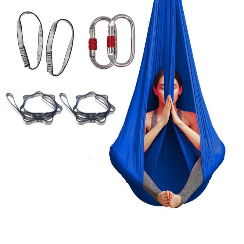 Гамак для йоги, 5 м, темно-синий