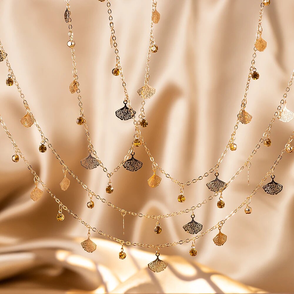 Подвески-бабочки Ailimi медная цепь синий кристалл 1M, KC Gold Color