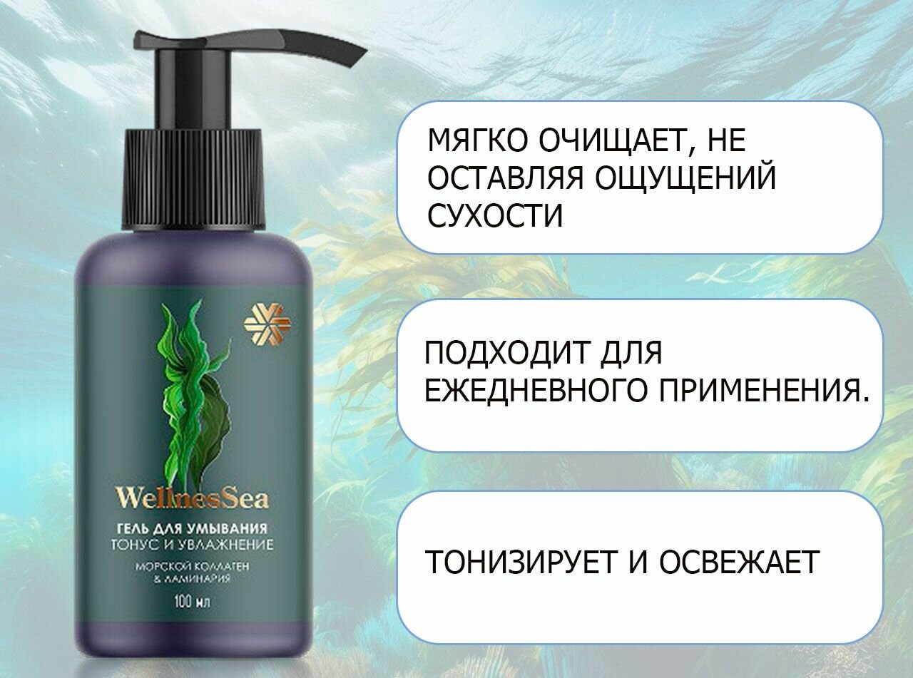 Гель для умывания (тонус и увлажнение) Wellness Sea, 100мл