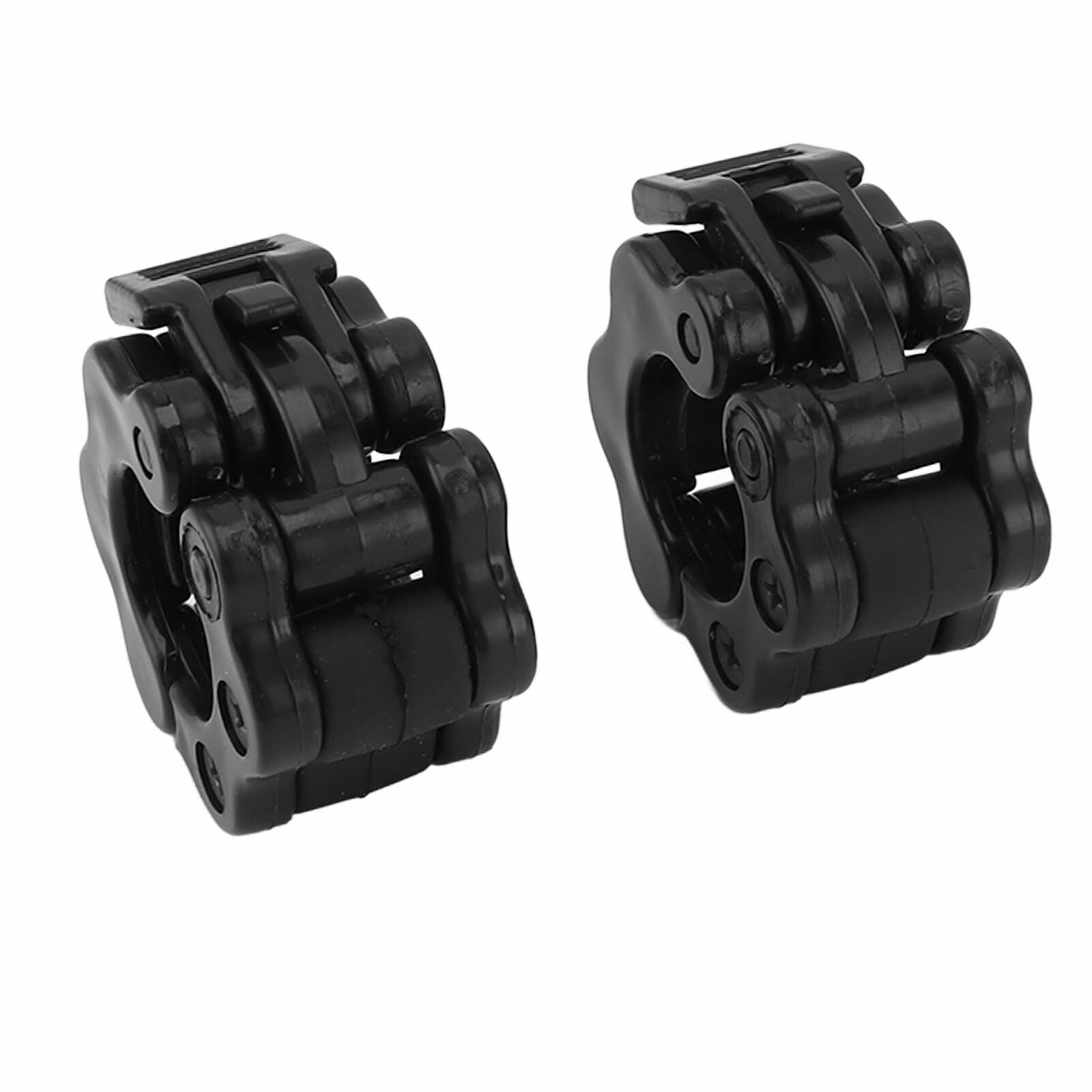 Черные зажимы для штанги, 1 пара, быстроразъемная пряжка из АБС-пластика, прочные подъемные воротники для гантелей для легкой установки и хранения штанги