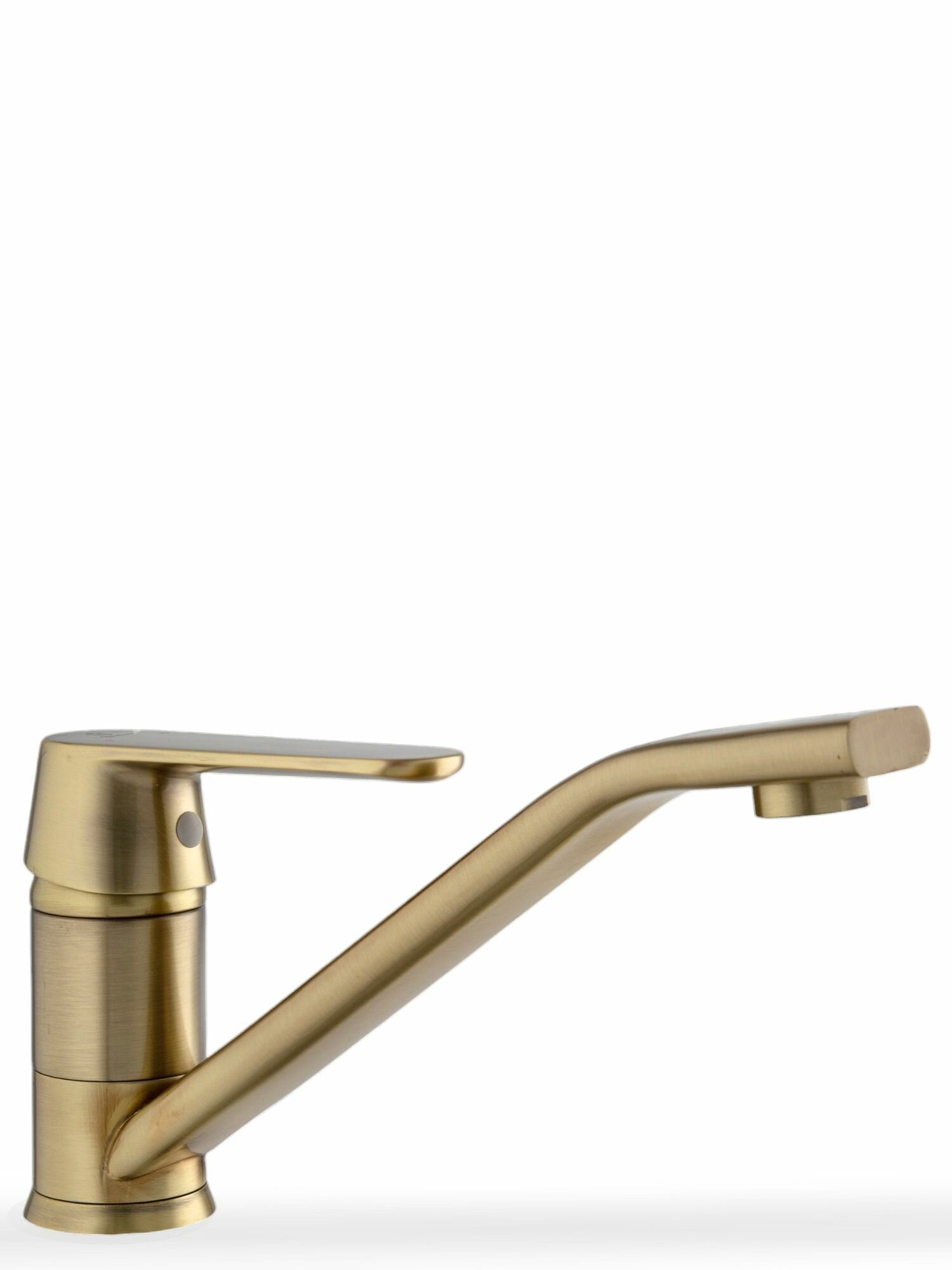 Смеситель для кухни с длинным изливом 22 см и однорычажной ручкой, бронзовый