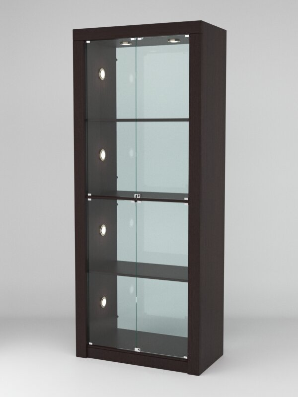 Витрина для бутылок "афродита" №4-2 (закрытая, задняя стенка - стекло), Дуб Венге