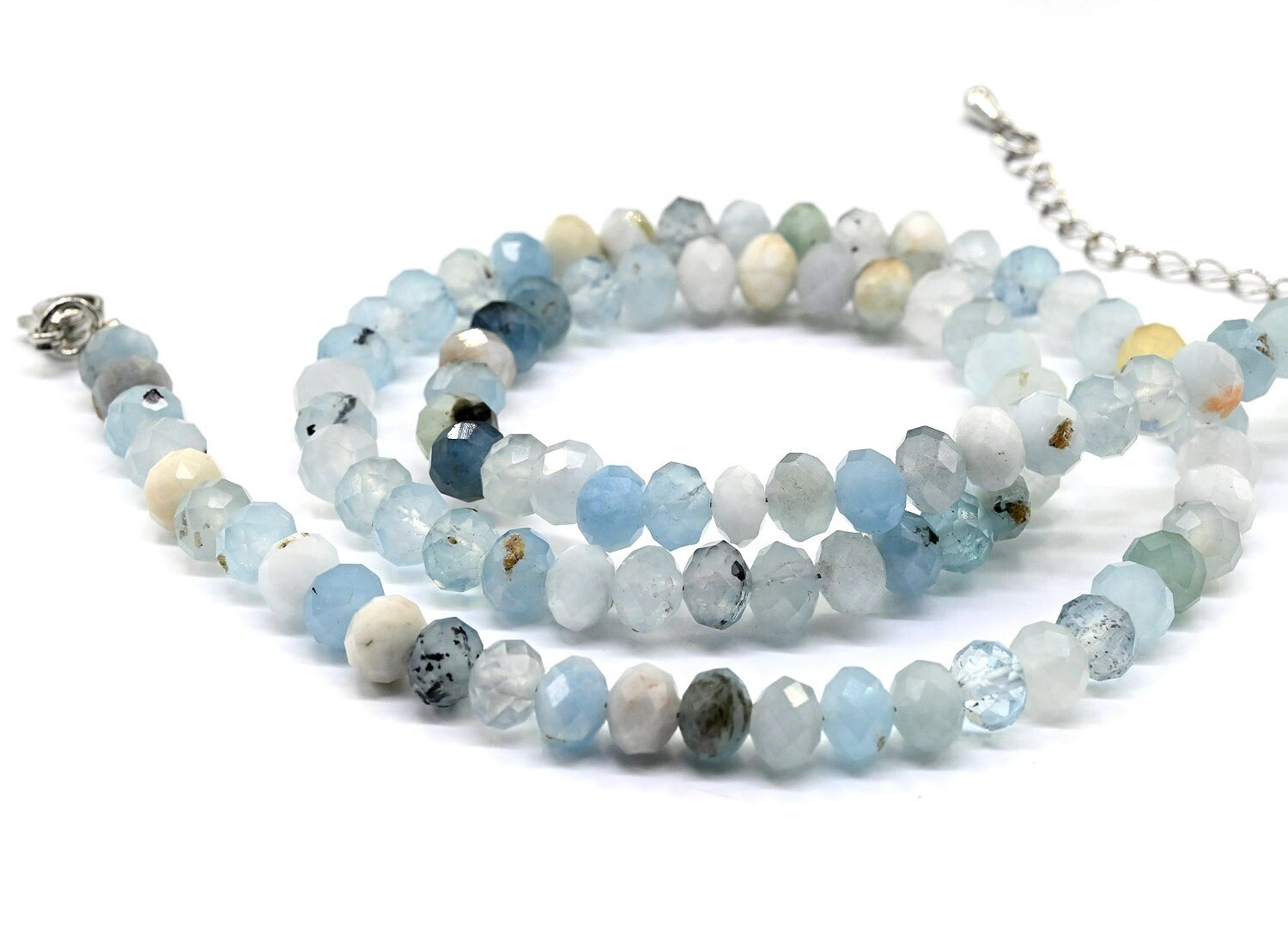 Бусы, аквамарин