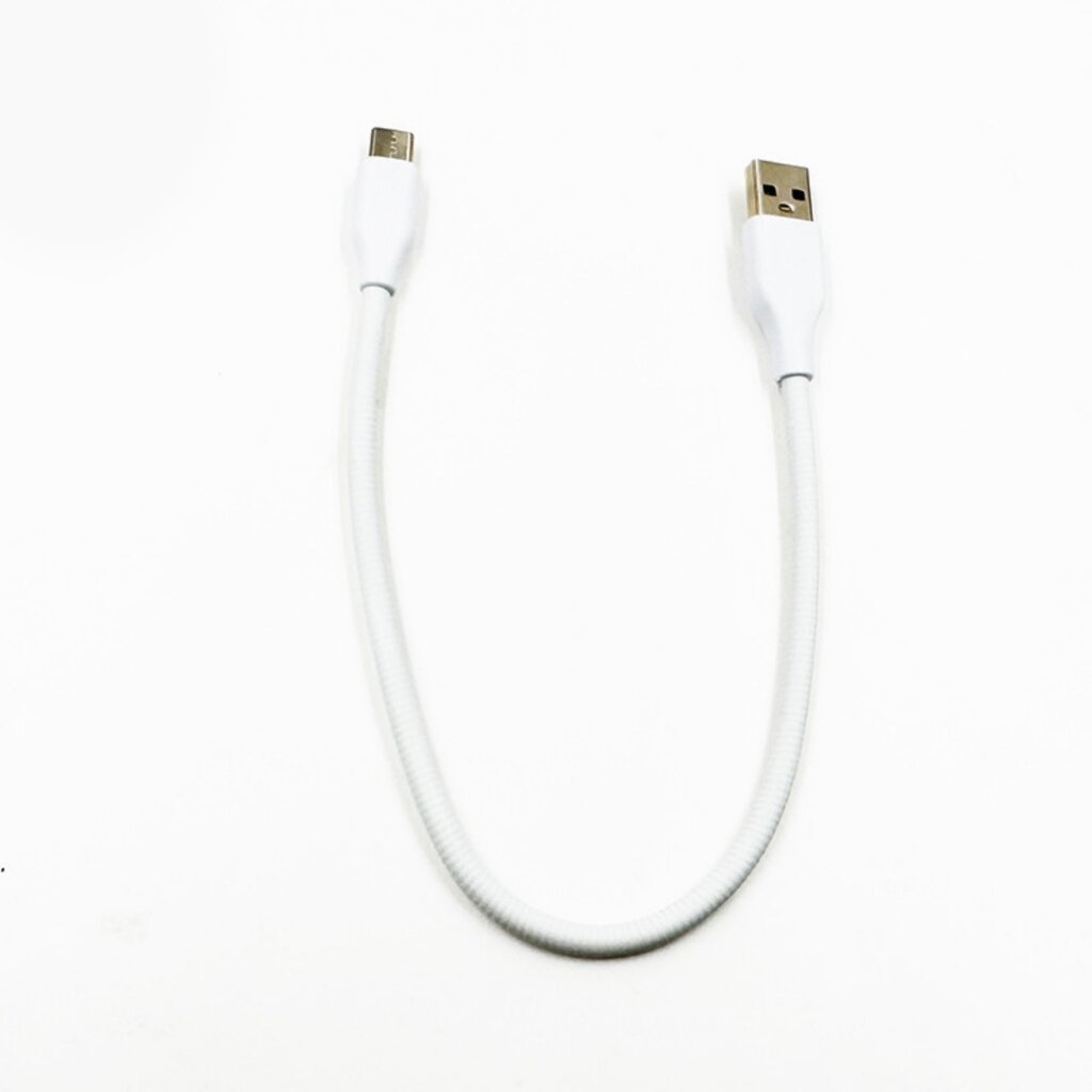 Белый кабель для зарядки и передачи данных с гусиной шеей от USB к TYPE C