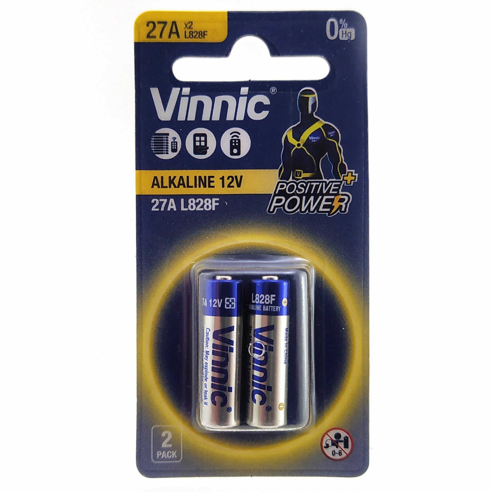 Батарейка (2шт) VINNIC A27(L828F) 12В щелочная (алкалиновая)