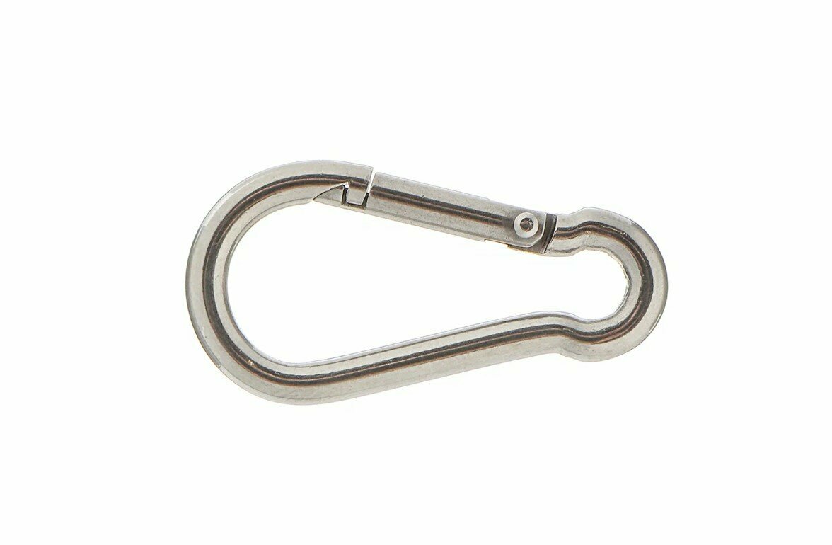 Карабин пожарный, d4 мм, 40 мм, DIN 5299 С, нержавеющая сталь