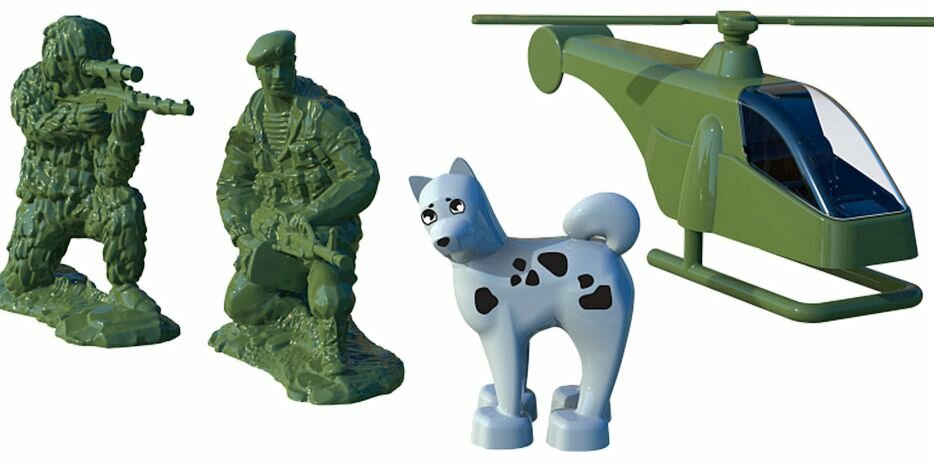 Детский набор военного "Защитники границ" с солдатиками, пластиковые фигурки-игрушки для сюжетно-ролевых игр, игрушечный вертолет