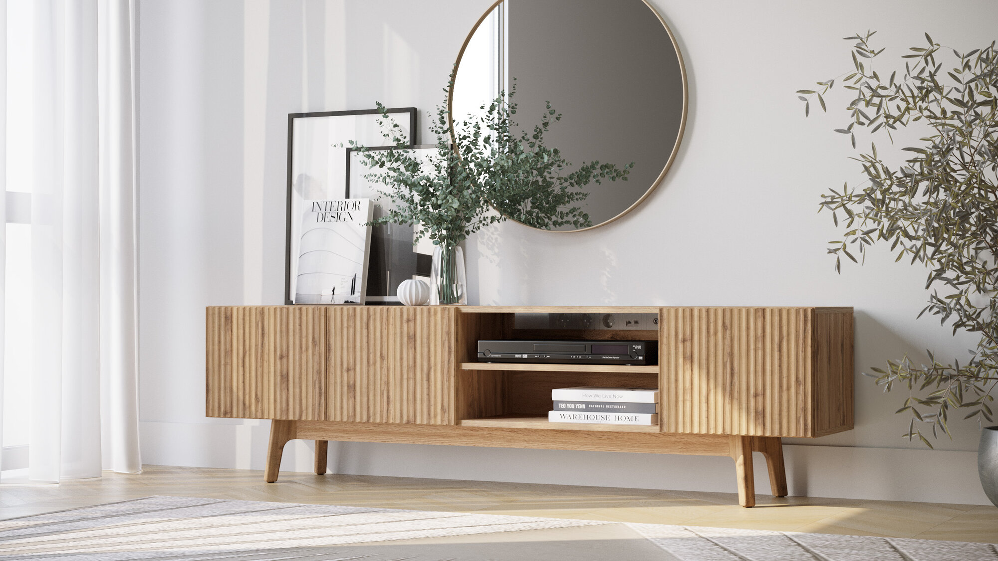 Тумба под ТВ "Бредли Лонг" (ЛДСП дуб вотан )