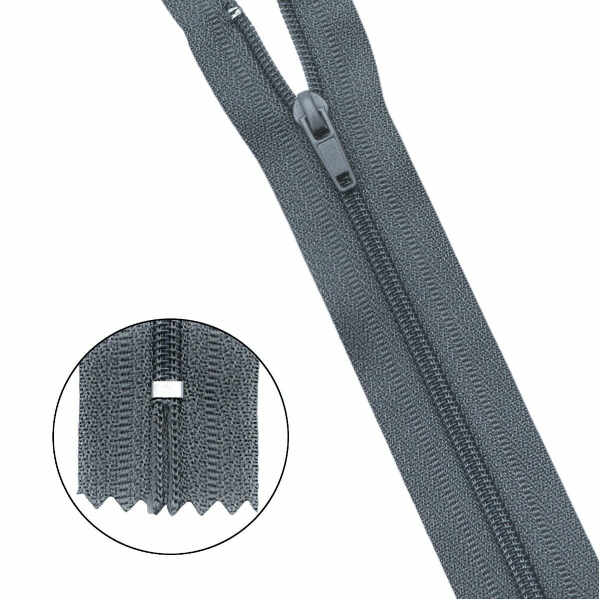 Молния брючная a/l Т4 - 18см (275 серый)