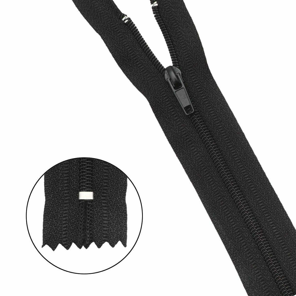 Молния брючная a/l Т4 - 20см (580 черный)