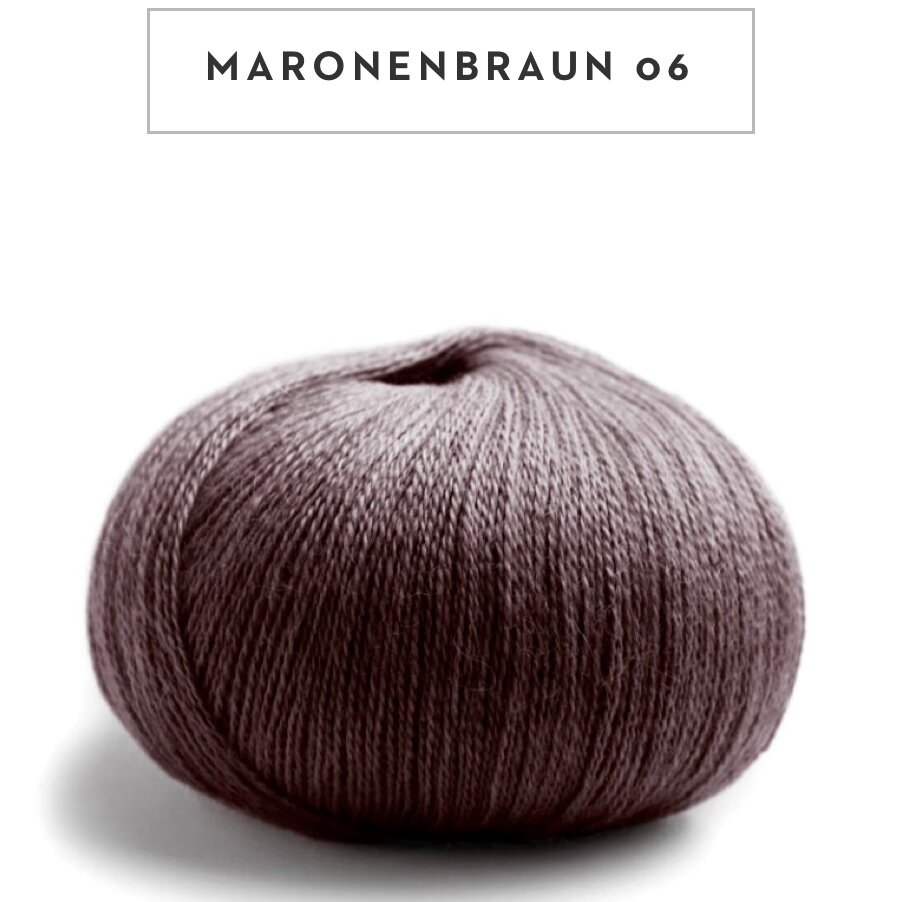 Piura /Пиура/ пряжа Lamana, 100% бэби альпака, 50г/400м (06, maronenbraun (каштаново-коричневый), коричневый)