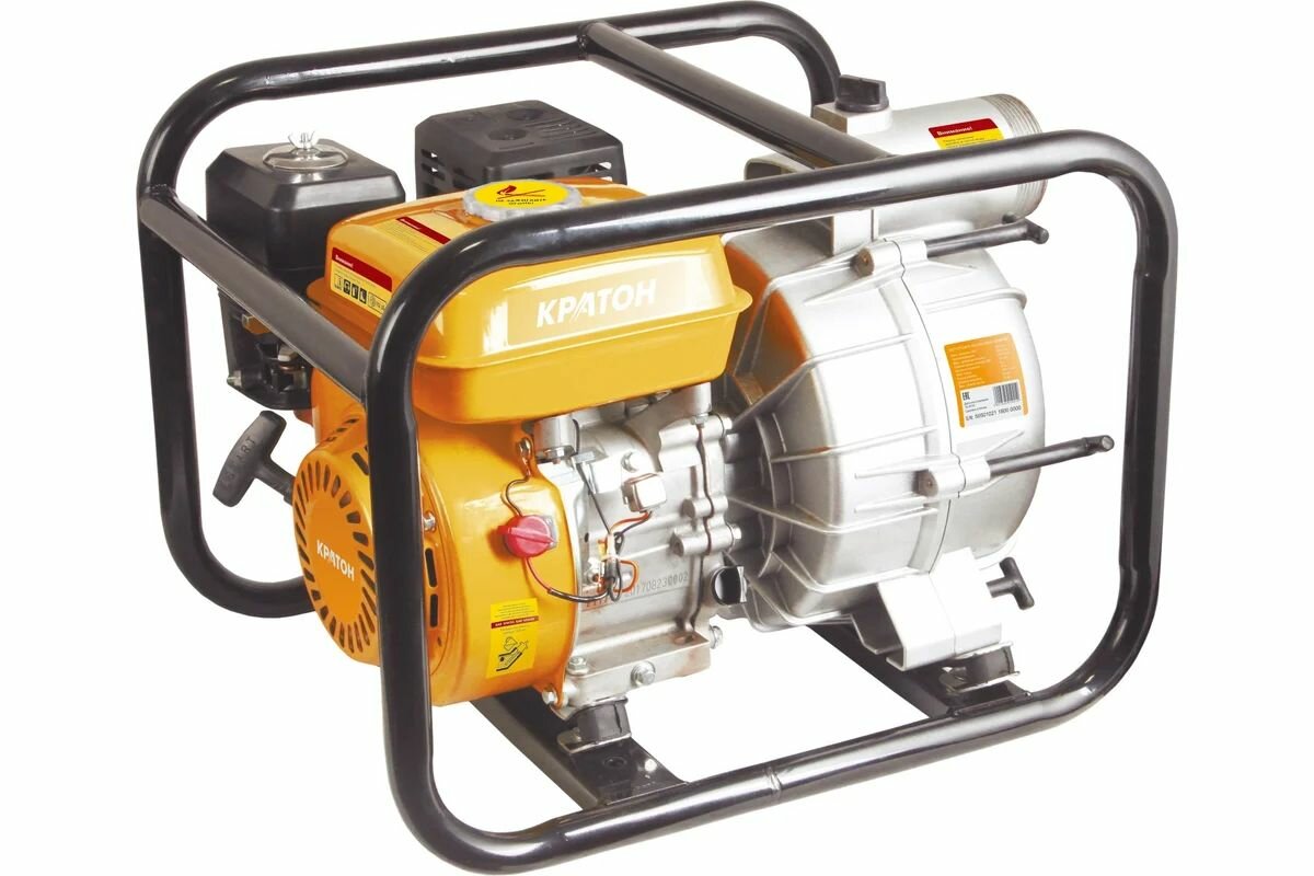 Мотопомпа бензиновая Кратон GTWP-80, для грязной воды (Производительность 78000 л/ч, /максимальный напор 28 м)