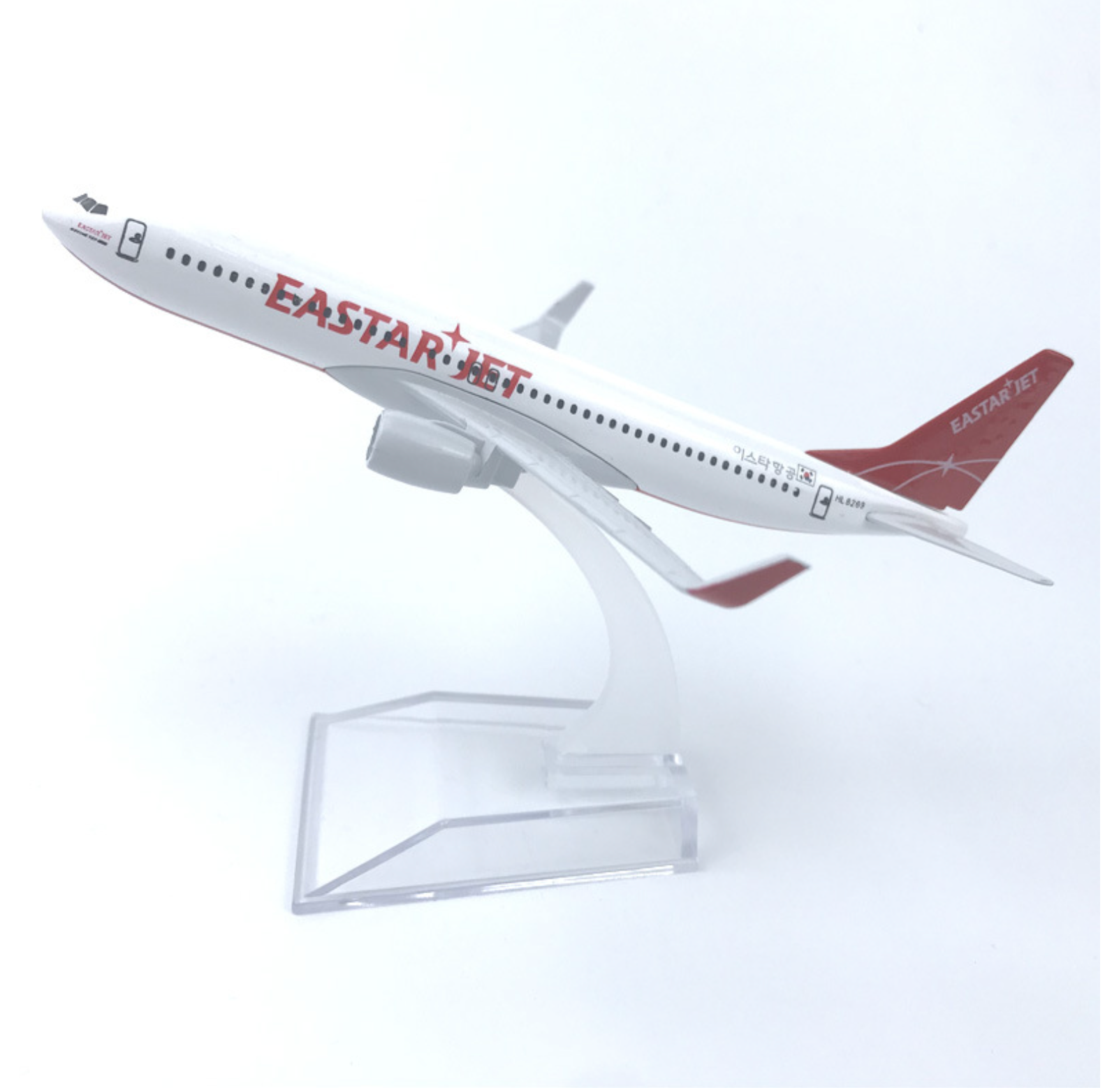 Металлическая модель самолёта Eastar Jet Boeing 737, металл, 16см