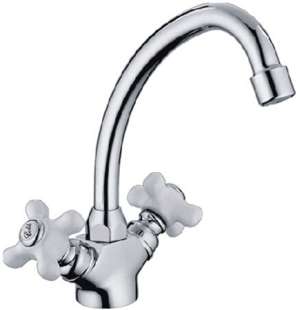 Смеситель Ledeme L4185 для кухни, вентильный, хром, крепление на шпильках, латунь