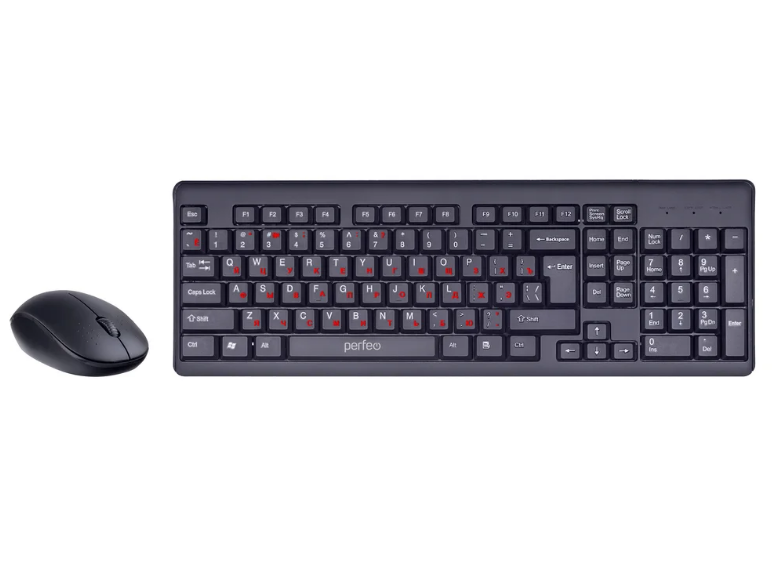 Комплект беспроводной Perfeo "TEAM", USB: клав-ра+ оптич. мышь,1000 DPI PF_A4785