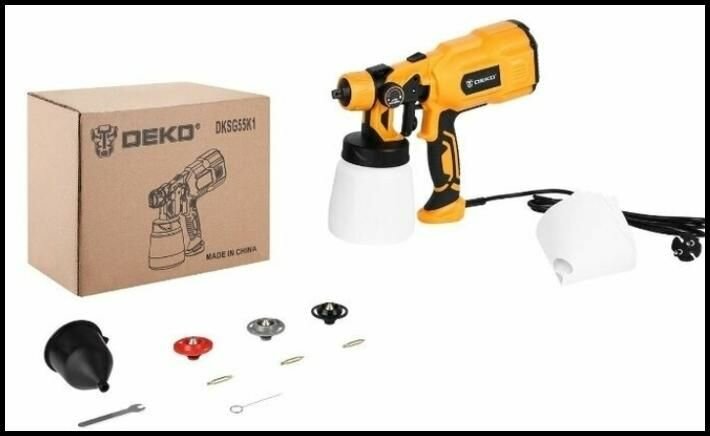 Краскопульт электрический DEKO DKSG55K1 HVLP (550W, 800 мл) Электрический краскопульт