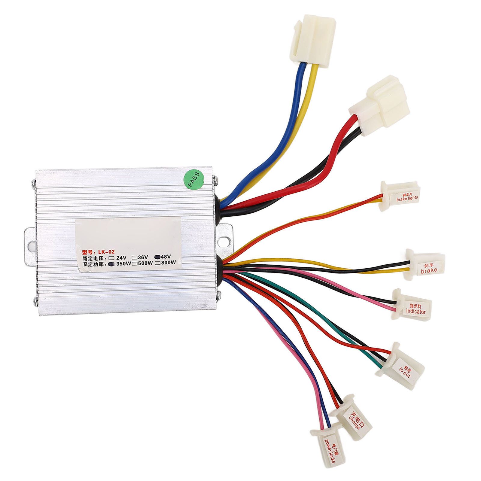 Контроллер двигателя щетки 48 В 350 Вт, алюминиевый сплав, многофункциональная защита, контроллер двигателя велосипеда для электрического трехколесного велосипеда
