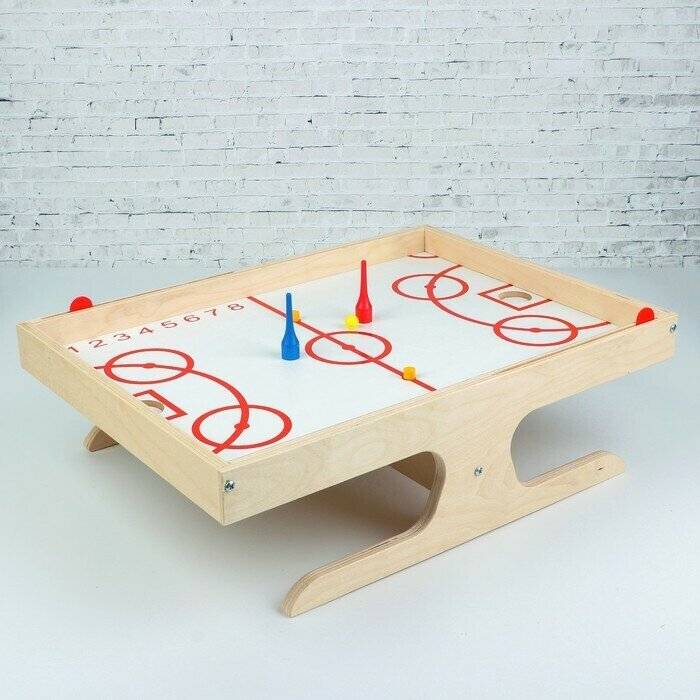 Настольная игра "Магнитный хоккей с мячом", детская спортивная игра, большой игровой стол для дома из дерева