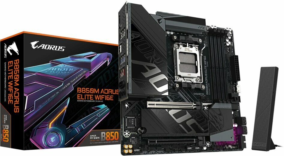 Материнская плата Gigabyte B850M Aorus Elite WIFI6E Socket AM5