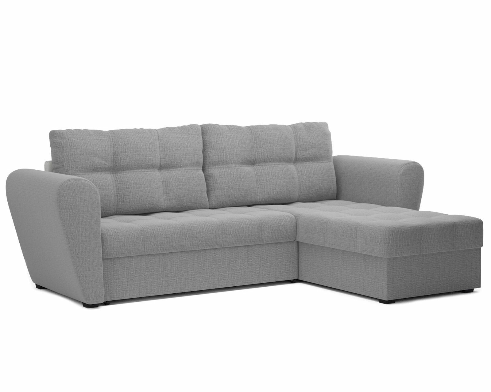 Диван угловой Mebel-ars Амстердам Эконом Рогожка серая Размеры: Высота 900мм Глубина 1600мм Ширина 2400мм