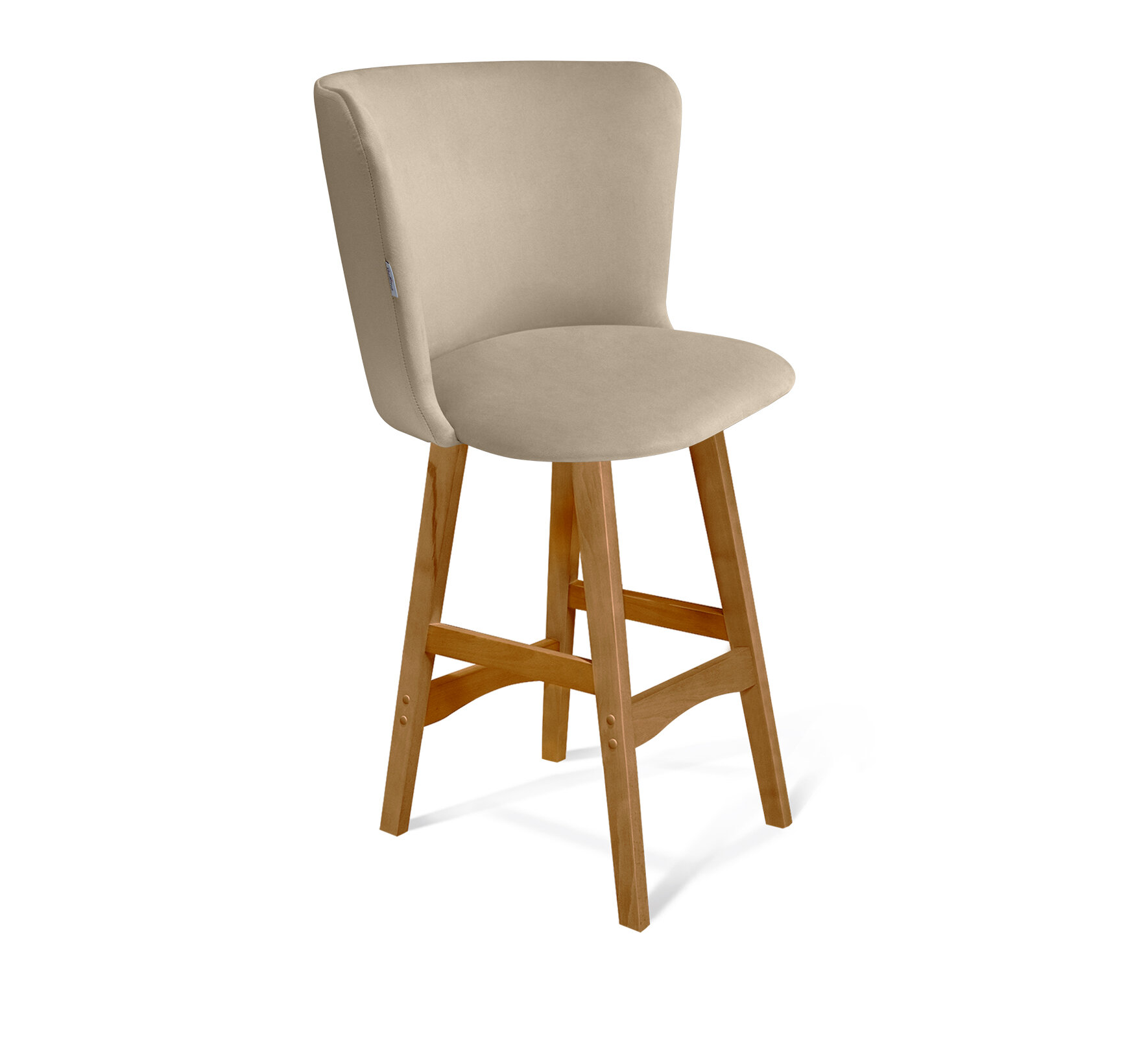 Стул полубарный Sheffilton SHT-ST36/S65-1 ванильный крем/светлый орех