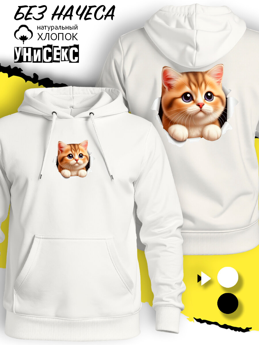 Худи Толстовка свитшот с котенком