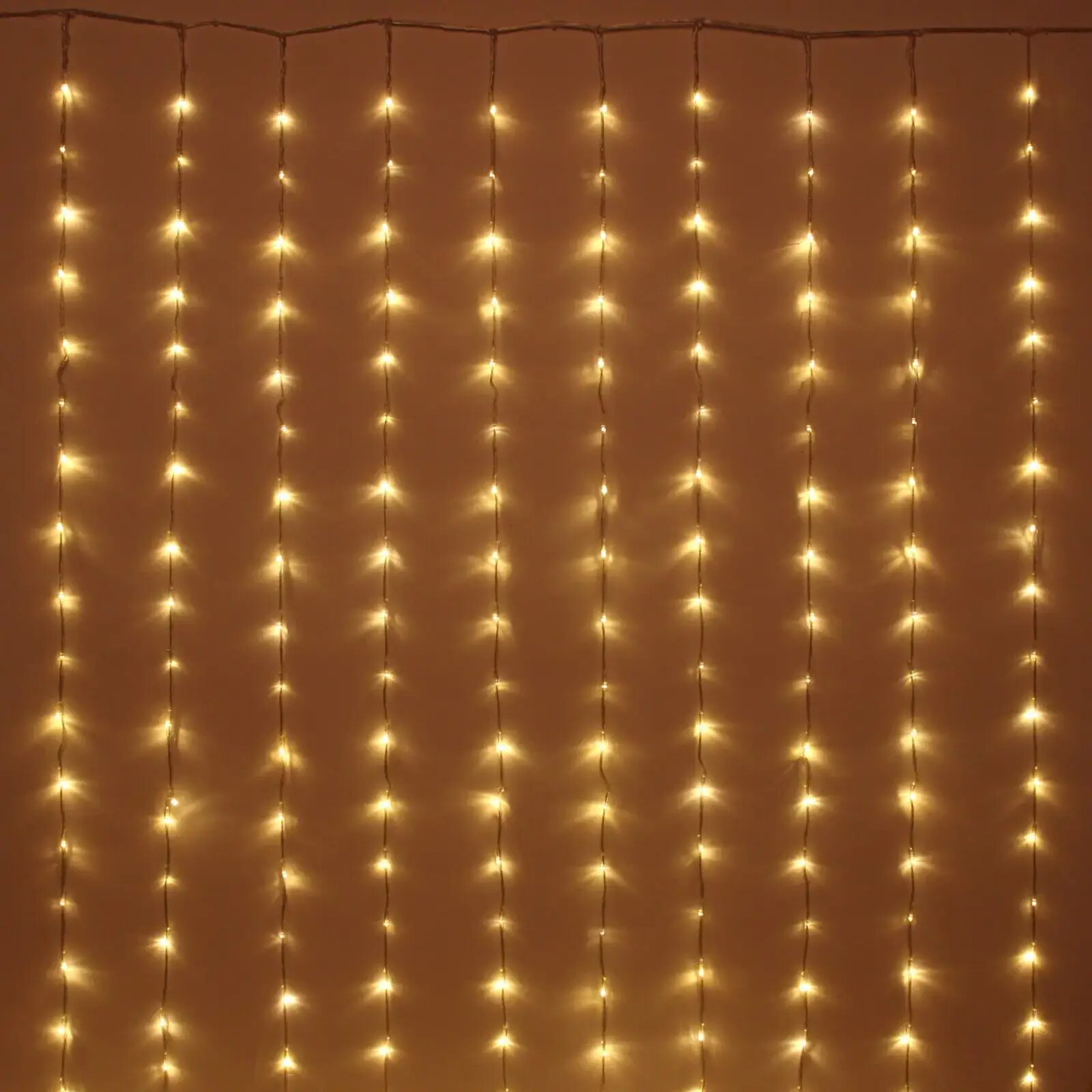 Гирлянда для дома занавес «Водопад» ш3,0* в2,5 м 360 LED, 8 реж, IP-20, Теплый белый (возм. соединения)