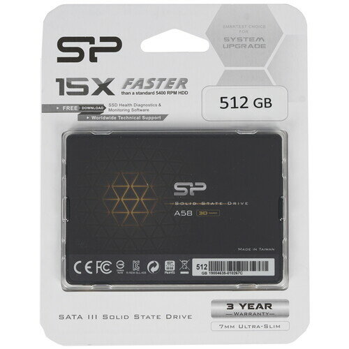 SSD накопитель Silicon Power SP512GBSS3A58A25