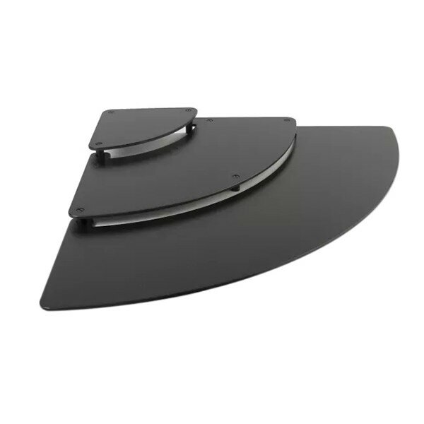 Горка фуршетная 3 ступеньки для выкладки, акрил, 800✕800✕65 мм, черный (Plexiline)