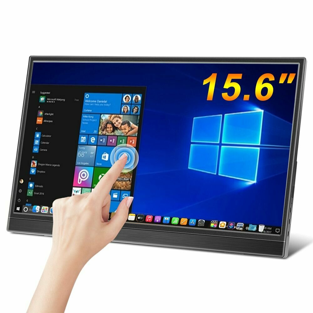 15,6-дюймовый монитор 1920X1080P с сенсорным управлением.