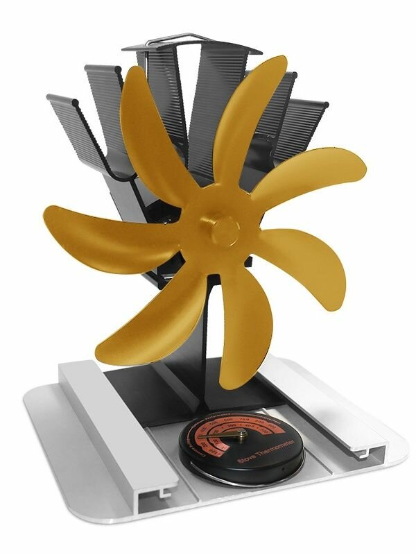 Каминный обогреватель/Вентилятор для дровяной Печной с 7 лопастей-Тепловентилятор на камин для повышения КПД печи