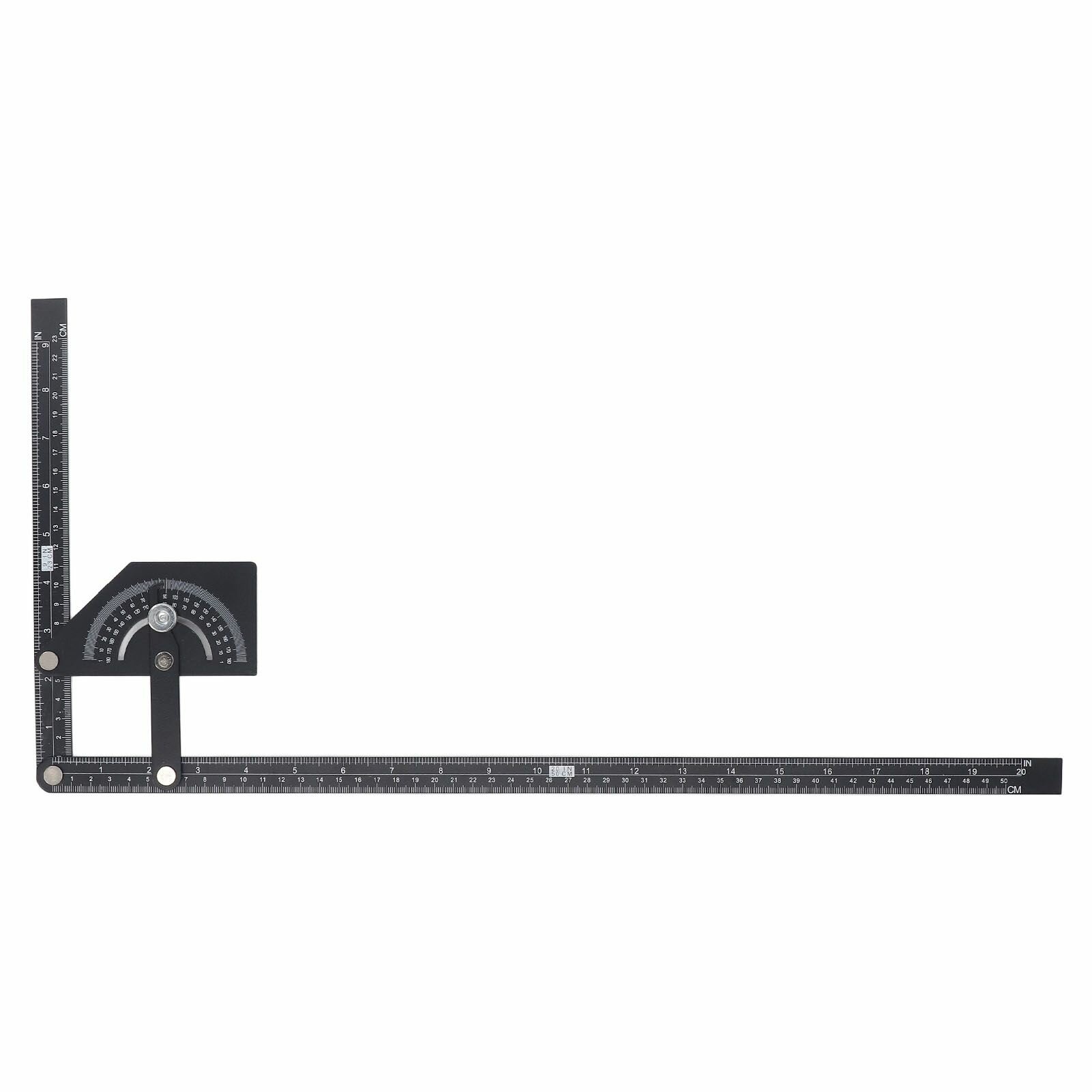 Транспортир 0-180 градусов, универсальный алюминиевый угломер, линейка для деревообработки и точных измерительных инструментов