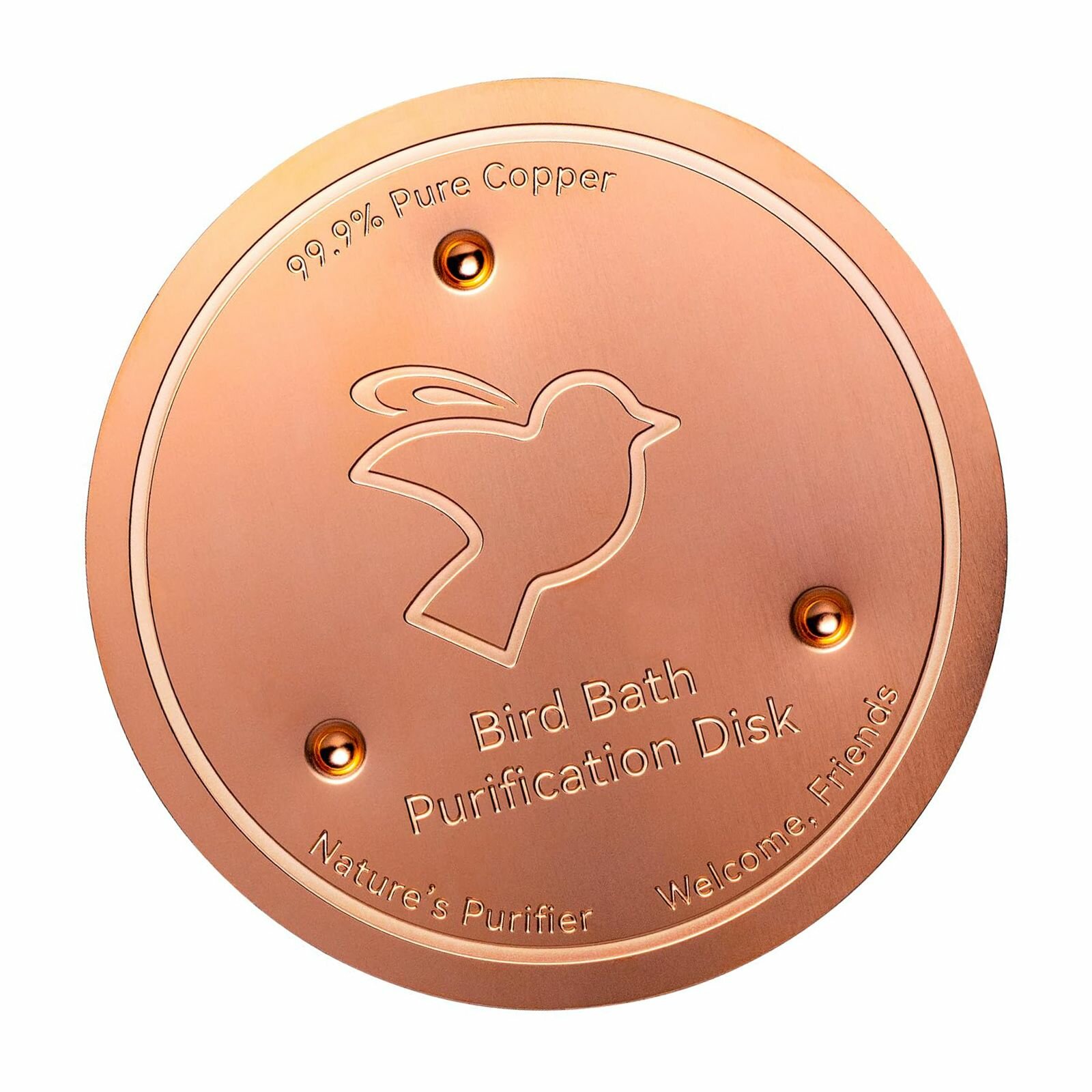 Медный диск для очистки воды в птичьих ваннах минимальная чистка эффективность круглый год