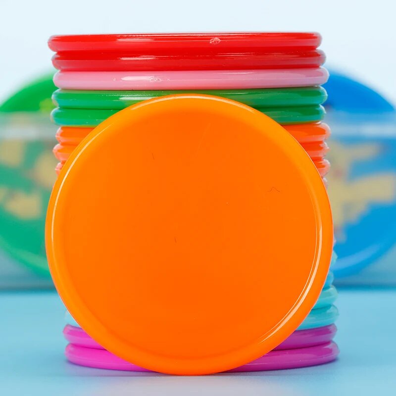 100 шт, 37 мм, 12 цветов, пластиковые фишки для покера, маркеры для казино, бинго, жетон, забавный семейный клуб, настольные игры, игрушка, подарок, Orange