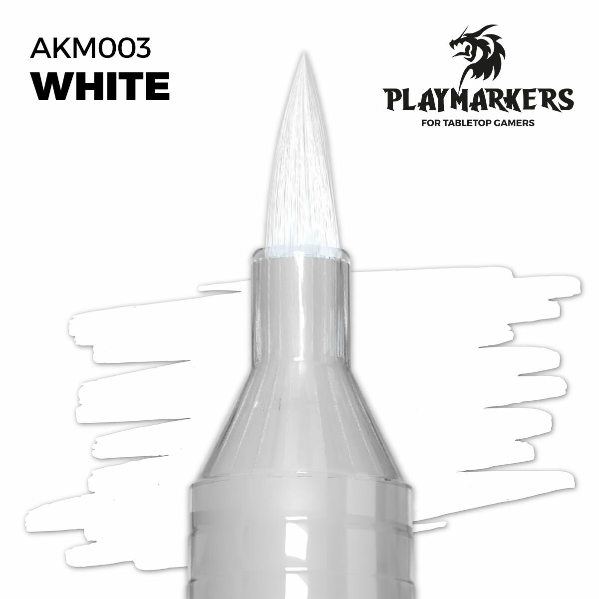 Акриловый маркер с кистью AK Interactive Playmarkers - White