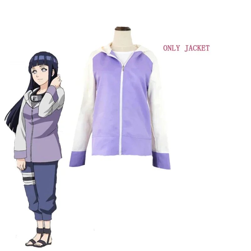 HN8 аниме костюм Шипоуден Хьюга Хината Фиолетовый, XXXL, Coat