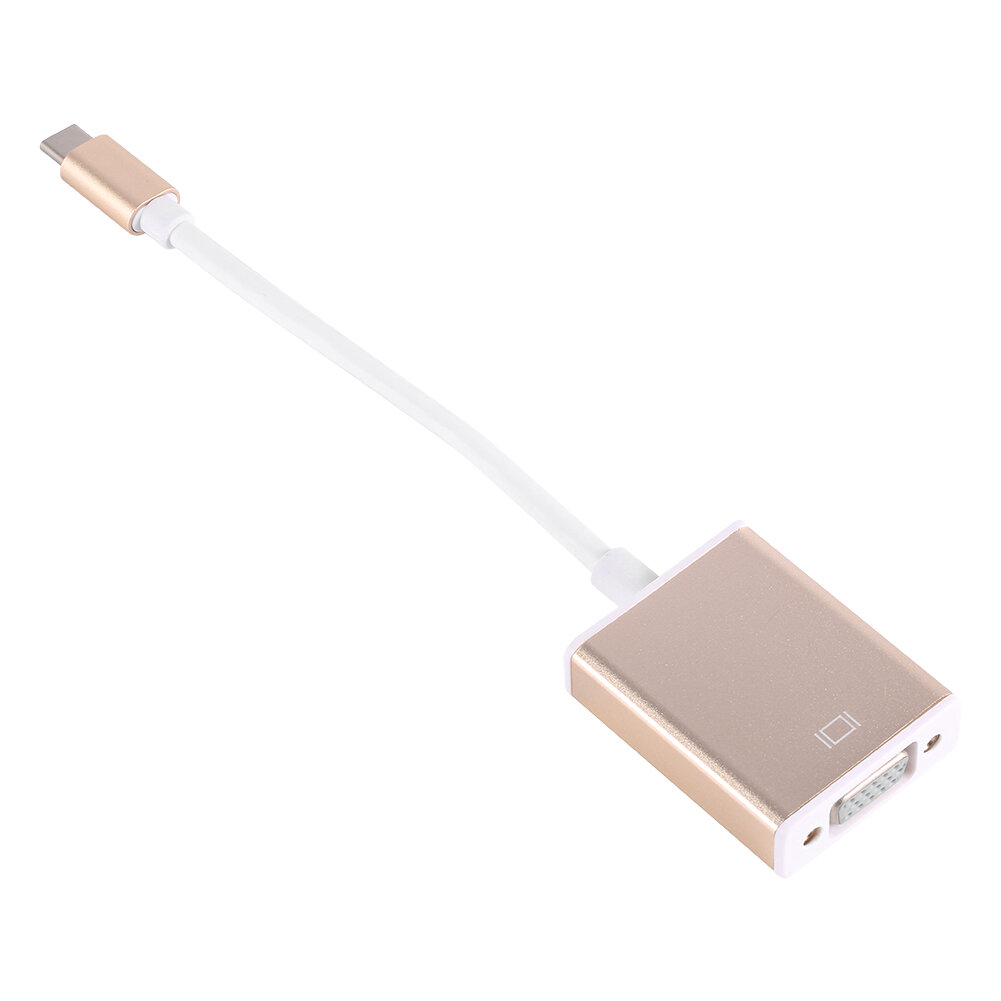 USB 3.1 Type C реверсивный адаптер-кабель для подключения к VGA HDTV с алюминиевым корпусом и позолоченными контактами