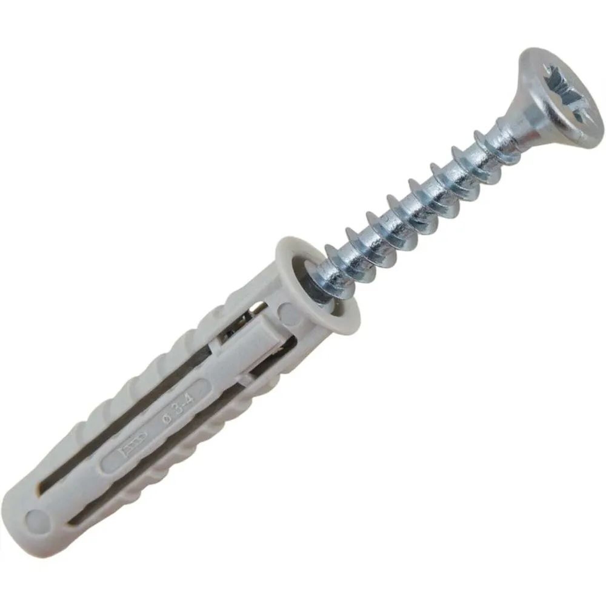 Дюбели пластмассовые с усом Шпунтик, 6x30мм, 50 штук в упаковке