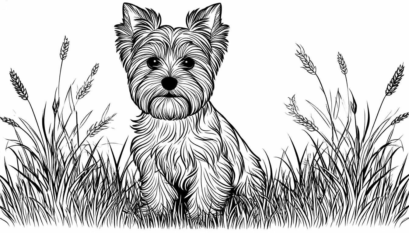 Набор детских раскрасок "Йоркширский терьер", плотная бумага формата А4, 10 шт, от 1 года