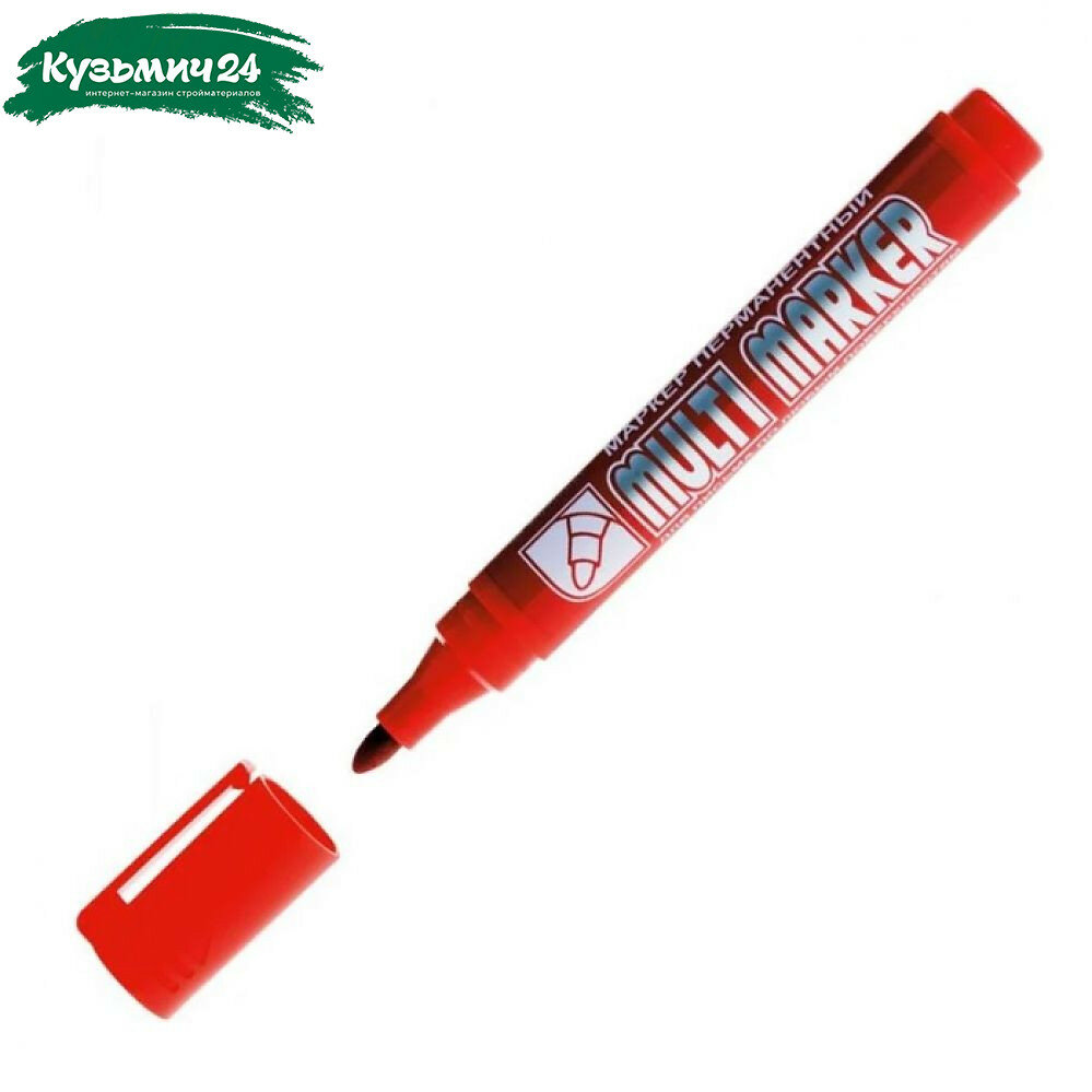 Маркер перманентный Crown multi marker red