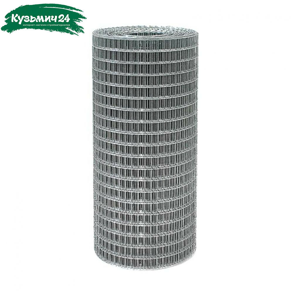 Сетка сварная 1500 мм, ячейка 50х25 мм, d 1.3 мм, оцинкованная, 1 м