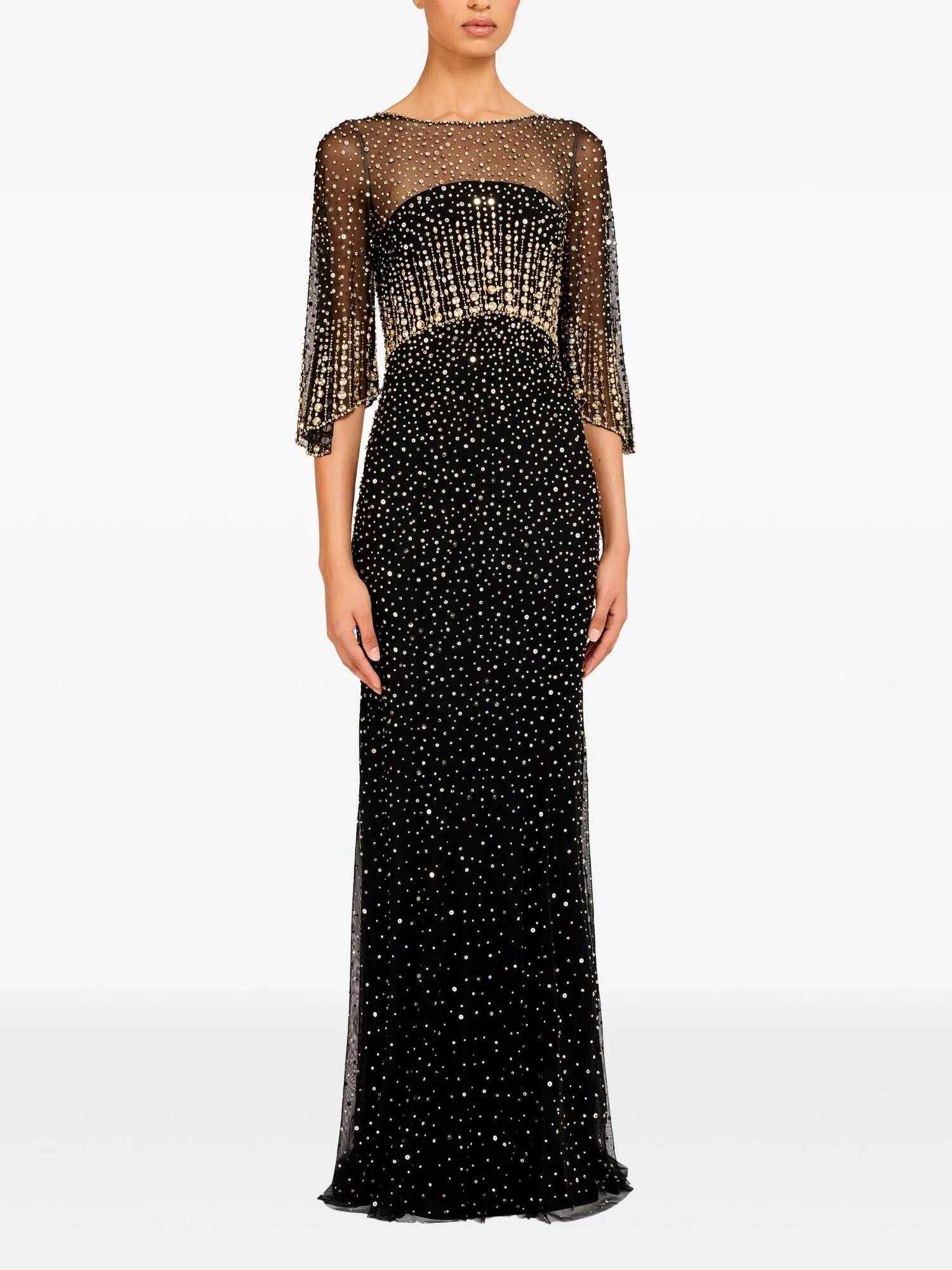 Платье Jenny Packham Kiya, размер 14, black/black — фото 1