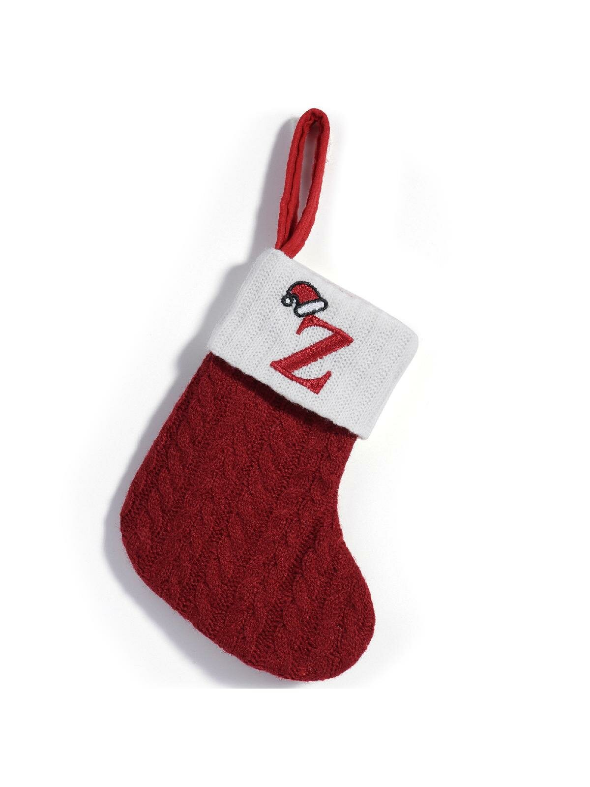 Индивидуальные вязаные чулки с рождественскими буквами для праздничного украшения дома и офиса