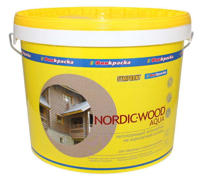 Антисептик SYMPHONY NORDIC WOOD Aqua лессирующий на акрилатной основе 2,7л