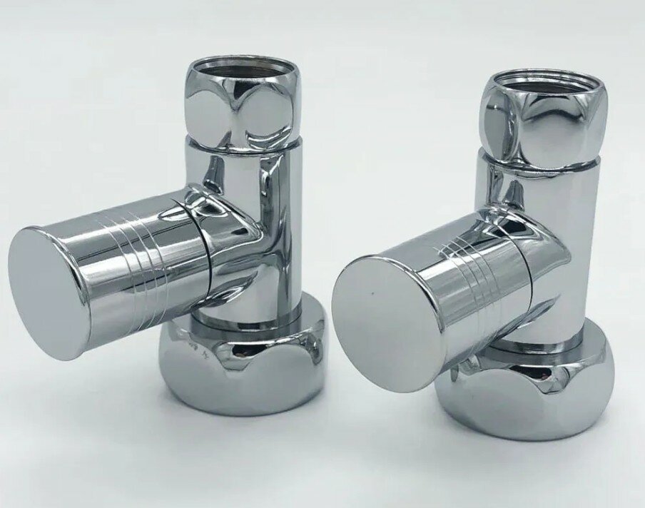 Вентиль VIEIR, прямой, для полотенцесушителя, 1х1/2" гайка/гайка, хром