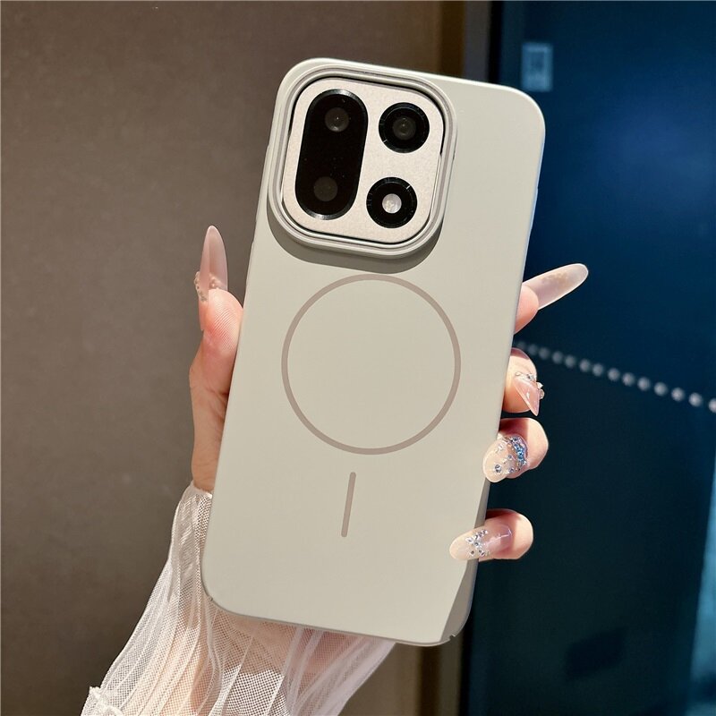 Чехол Для OnePlus 15/Оне Плас 15, soft touch, чехол-кардиомонитор, поликарбонат (PC), защита камеры, ударопрочный, усиленные углы, OnePlus, OnePlus 15, light gray,