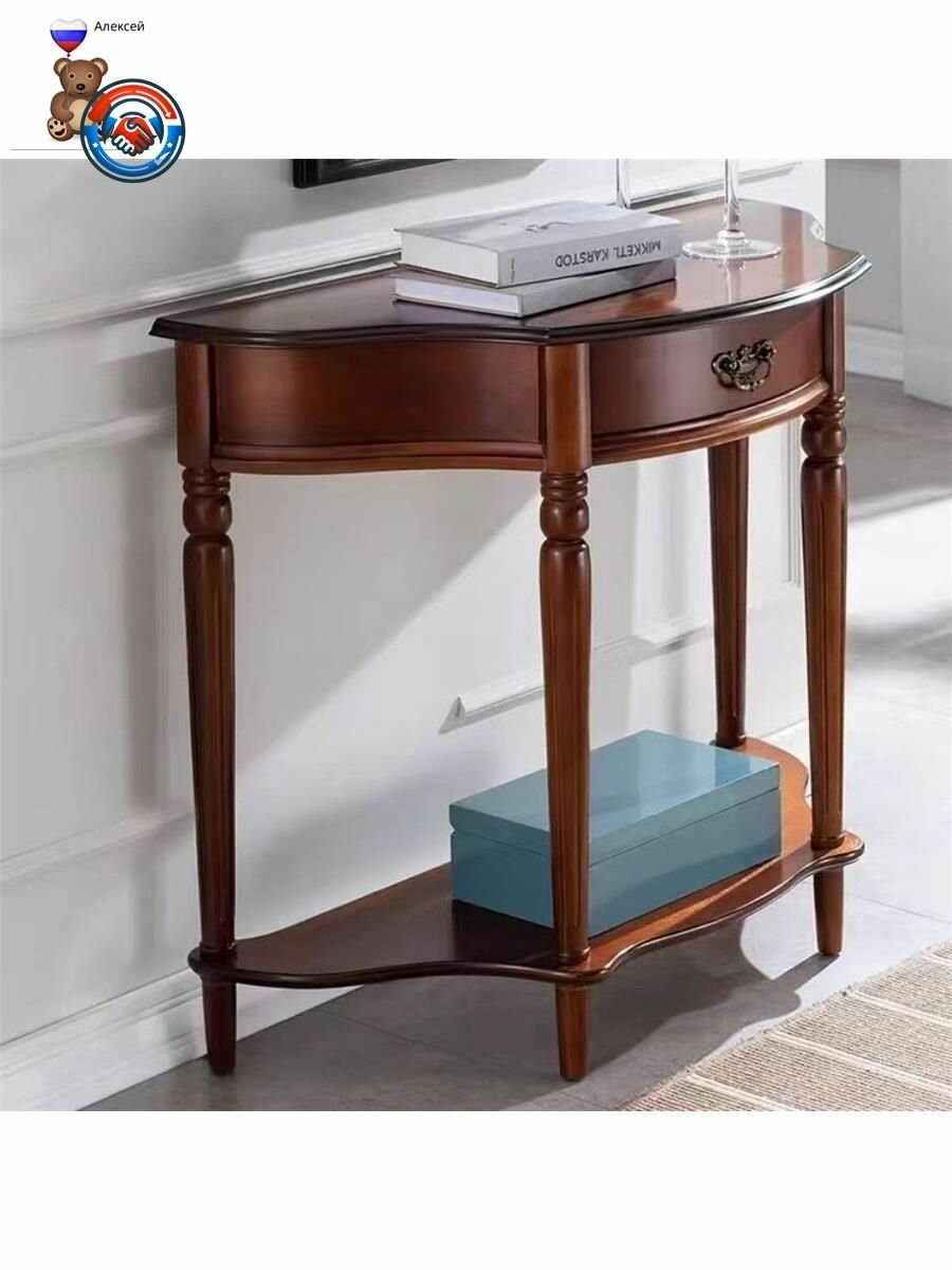 Компактная напольная консоль для прихожей, 904082 см, узкий столик под зеркало с полкой для обуви, функциональная мебель для маленького коридора