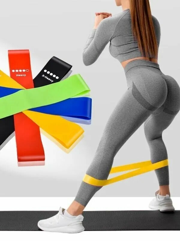 Латексная лента сопротивления, эластичная лента для гимнастики, фитнеса, йоги, тренировок