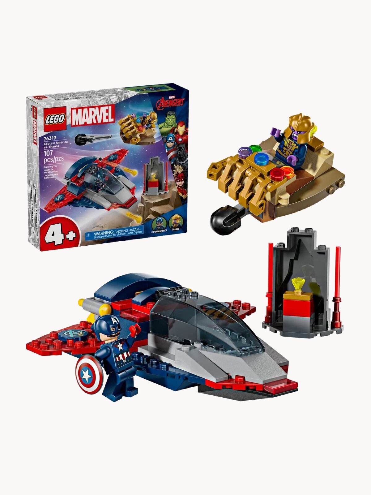 Конструктор LEGO Super Heroes 76319 Капитан Америка против Таноса, 107 дет.